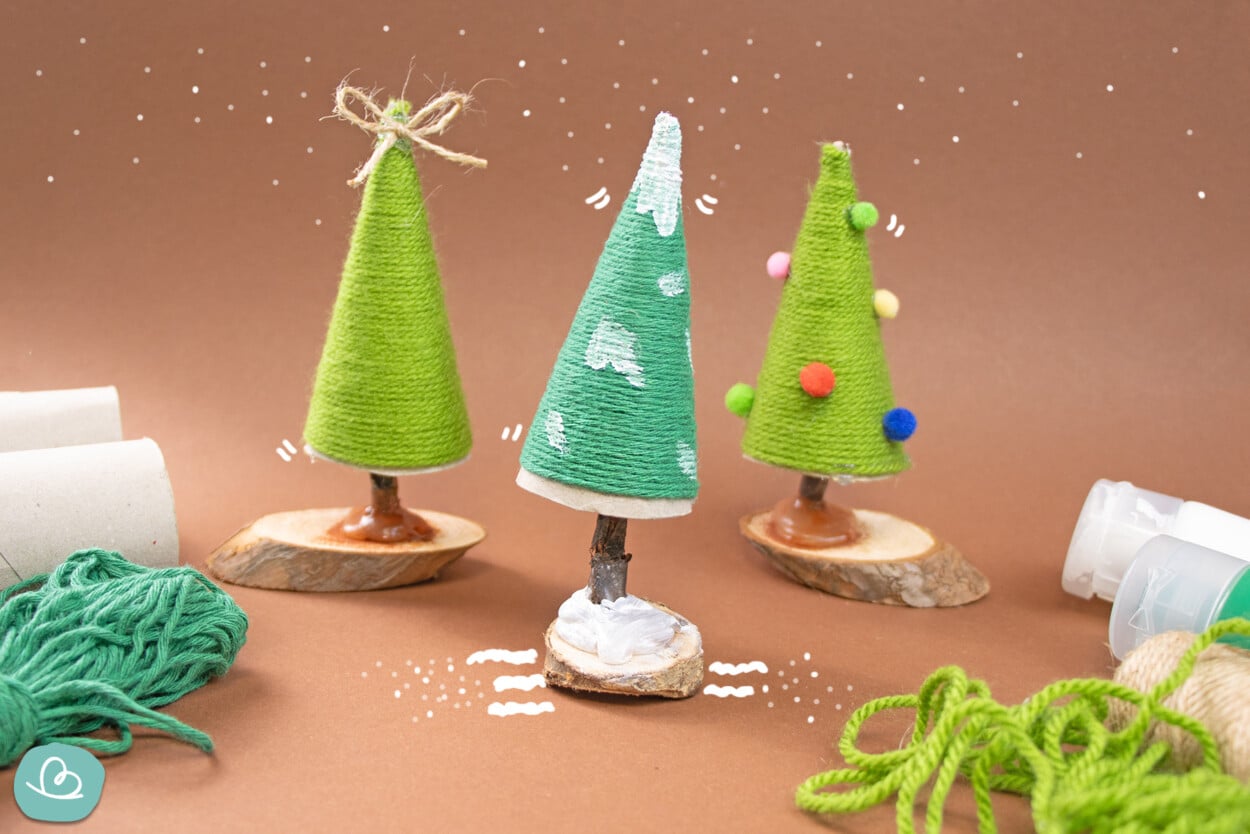 Weihnachtsbäume basteln | Einfache DIY Anleitung - Wunderbunt.de