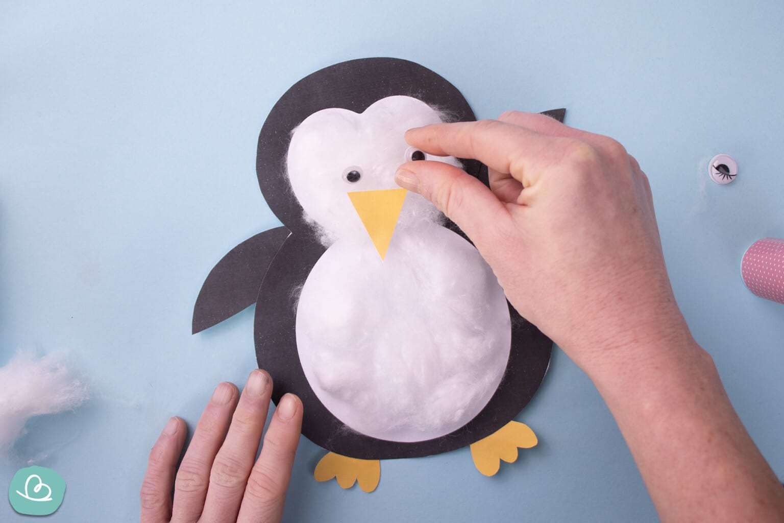 Pinguin aus Papier basteln | Anleitung mit Vorlage - Wunderbunt.de