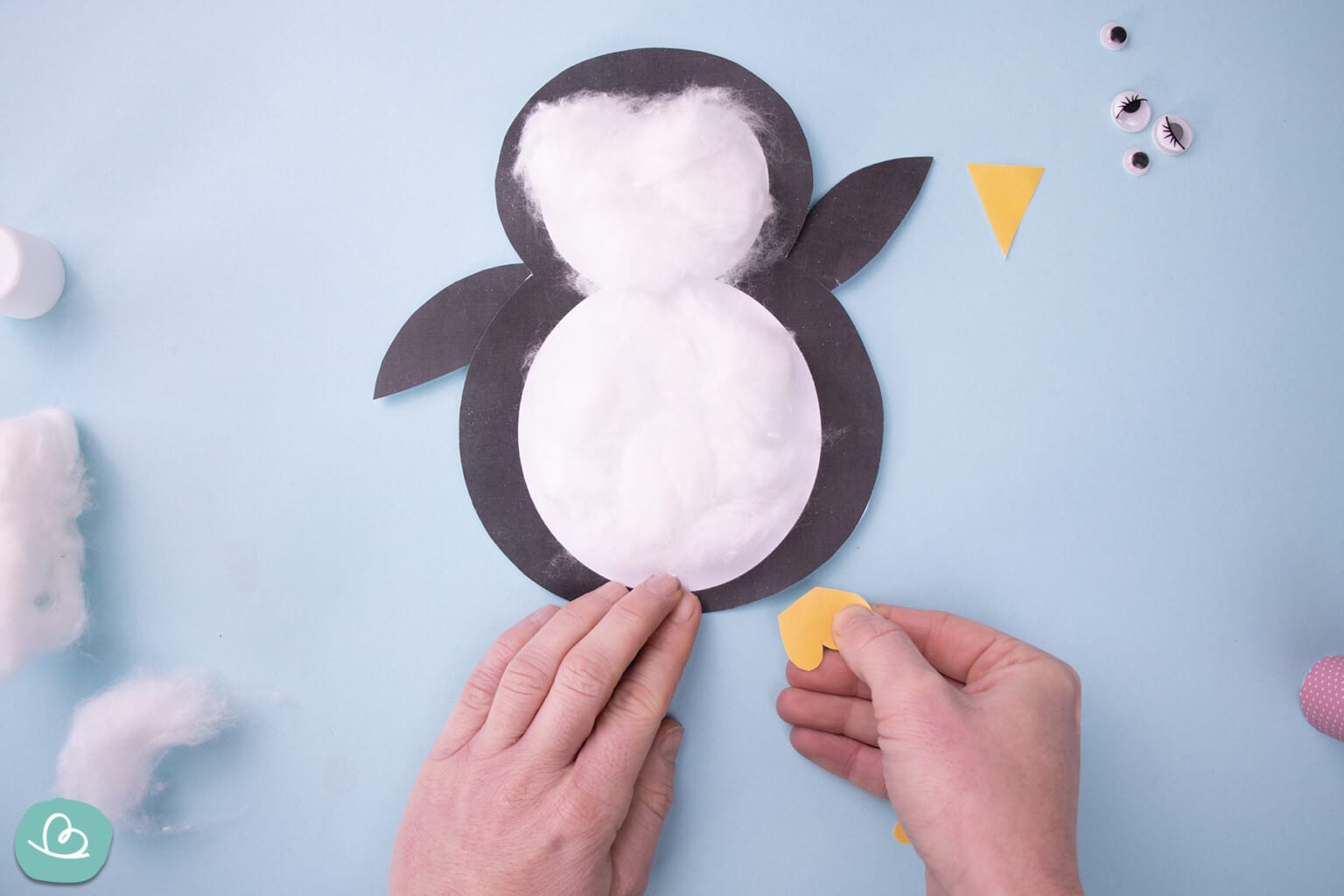 Pinguin aus Papier basteln | Anleitung mit Vorlage - Wunderbunt.de