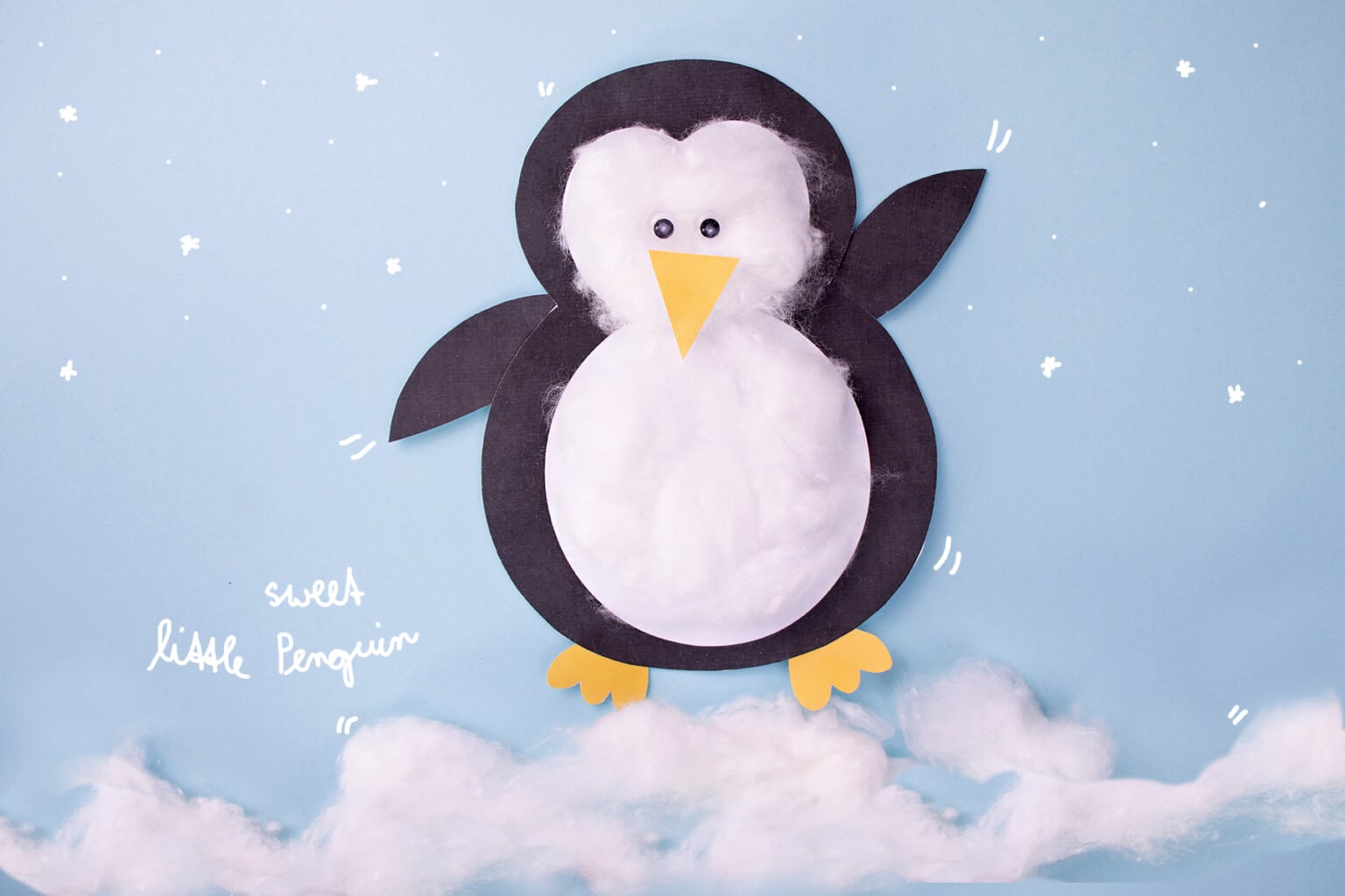 Pinguin aus Papier basteln | Anleitung mit Vorlage - Wunderbunt.de