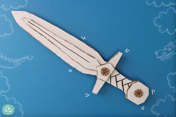 Schwert basteln | Anleitung mit Vorlage zum Ausdrucken - Wunderbunt.de