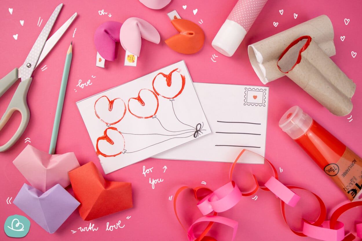 Geschenke basteln zum Valentinstag | Anleitungen + Vorlagen - Wunderbunt.de