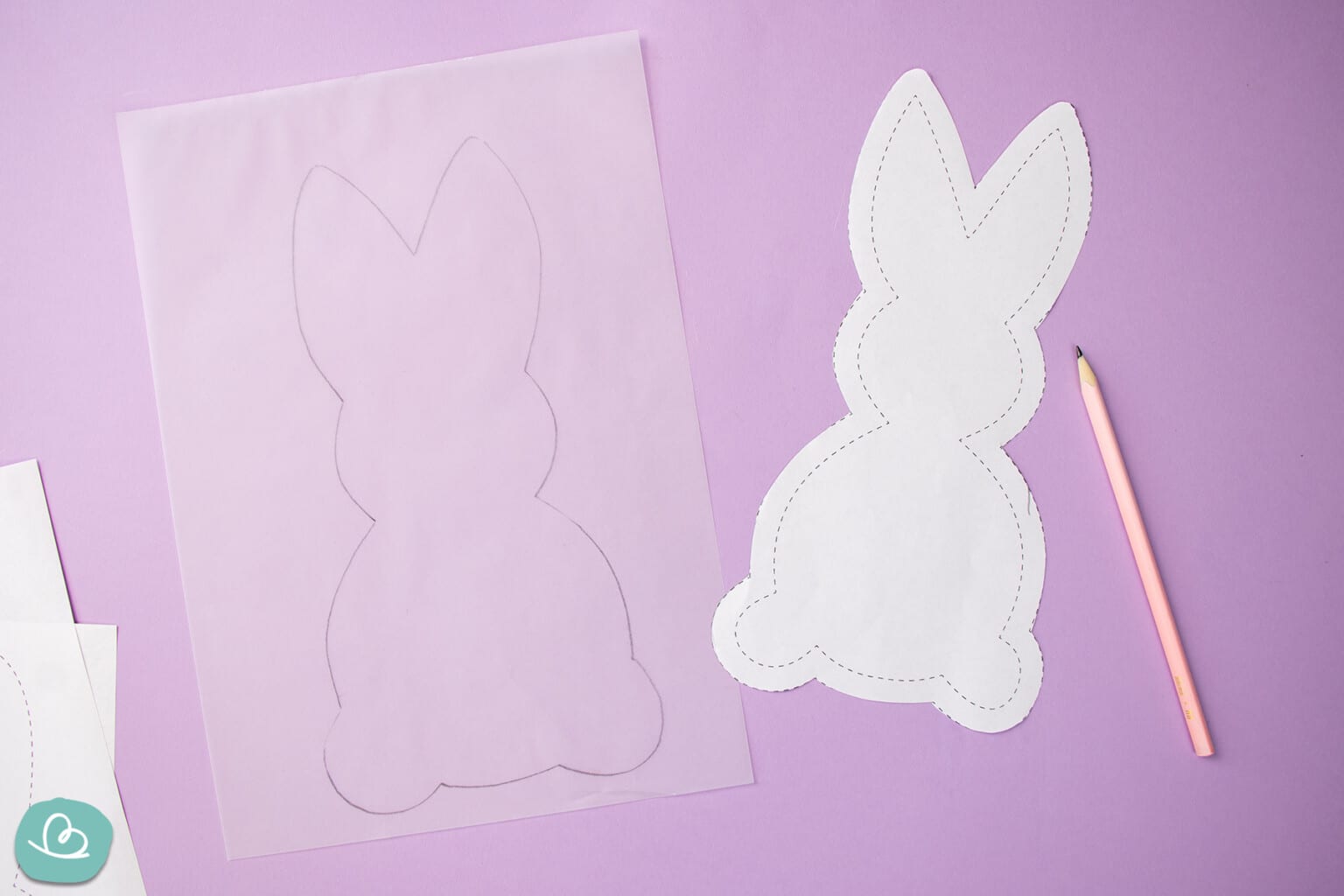 Osterhase Fensterbild | Kostenlose Bastelvorlagen für Ostern - Wunderbunt.de