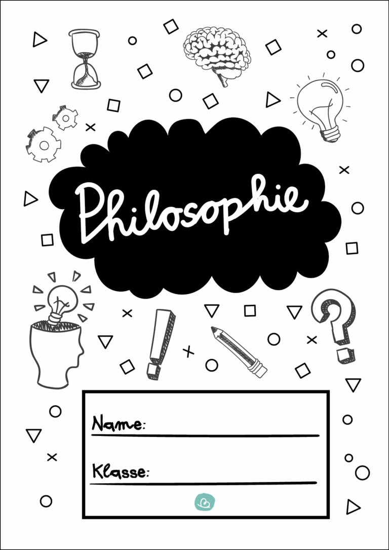 5 Deckblätter für Philosophie zum Ausdrucken - Wunderbunt.de