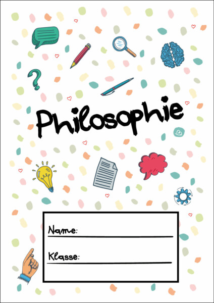 5 Deckblätter für Philosophie zum Ausdrucken - Wunderbunt.de