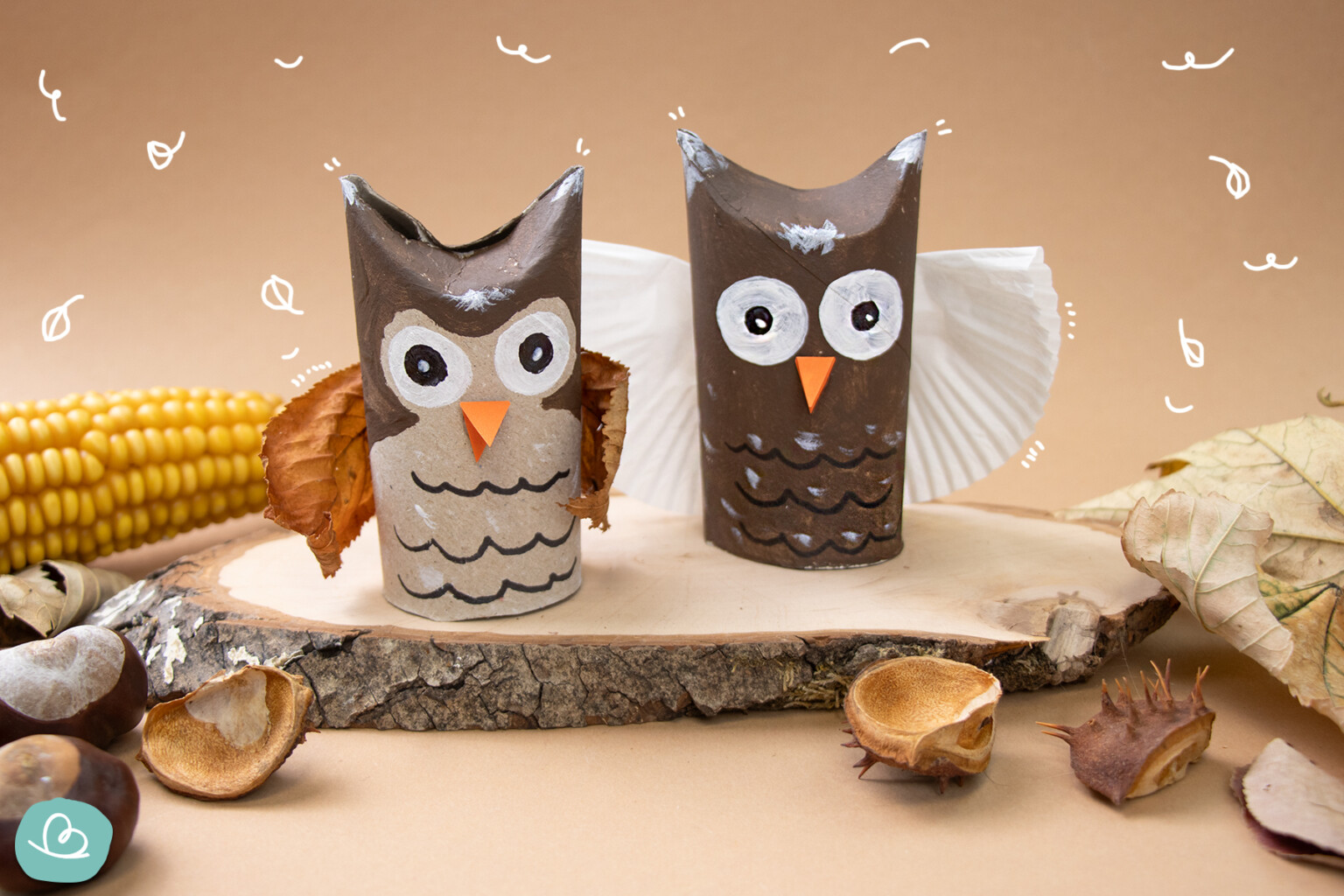 Eule basteln | 2 DIY-Anleitungen mit Klopapierrollen - Wunderbunt.de