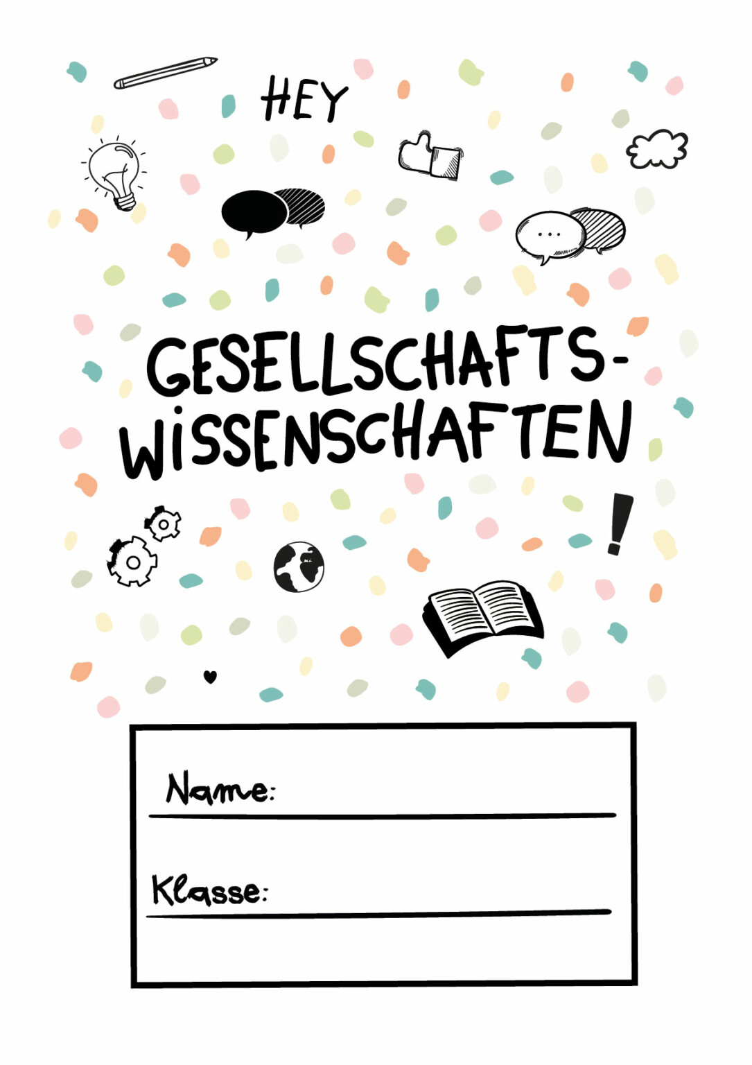 GeWi Deckblätter zum Ausdrucken | 5 gratis Deckblatt Vorlagen - Wunderbunt.de
