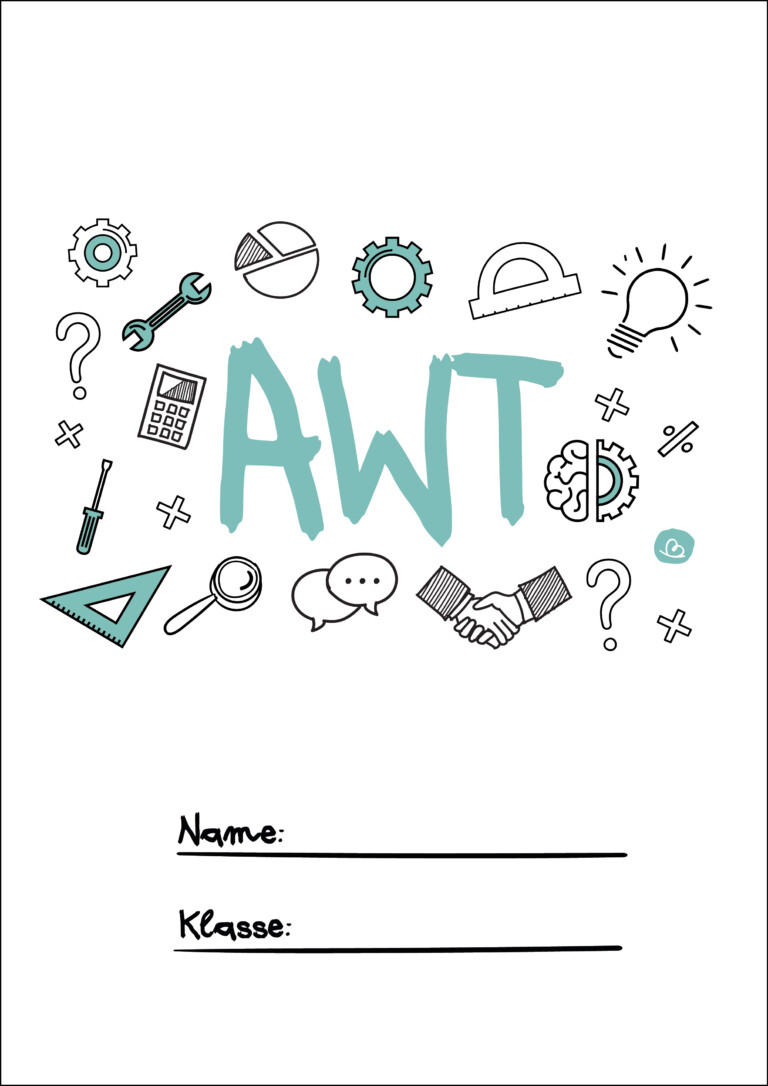 5 Deckblätter für AWT | Kostenlose Vorlagen zum Ausdrucken - Wunderbunt.de