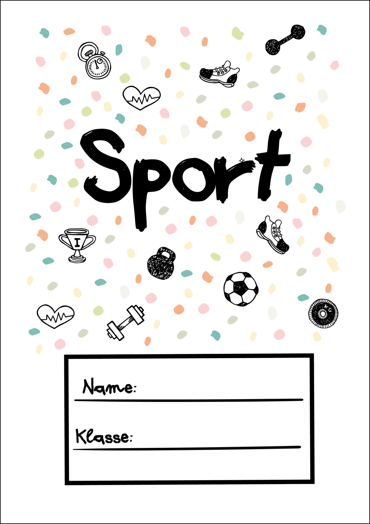 Sport Deckblatt zum Ausdrucken | 5 Gratis Deckblatt-Vorlagen ...