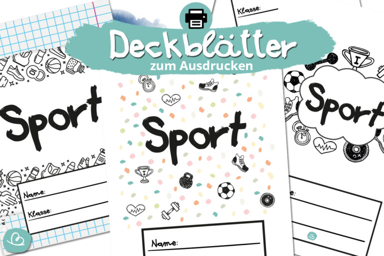 Sport Deckblatt zum Ausdrucken | 5 Gratis Deckblatt-Vorlagen ...