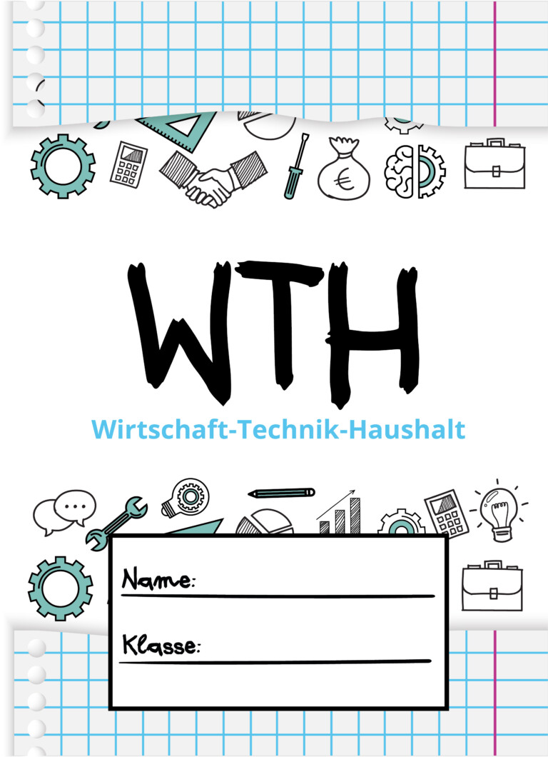 WTH Deckblätter | 5 Vorlagen für Wirtschaft, Technik & Haushalt ...
